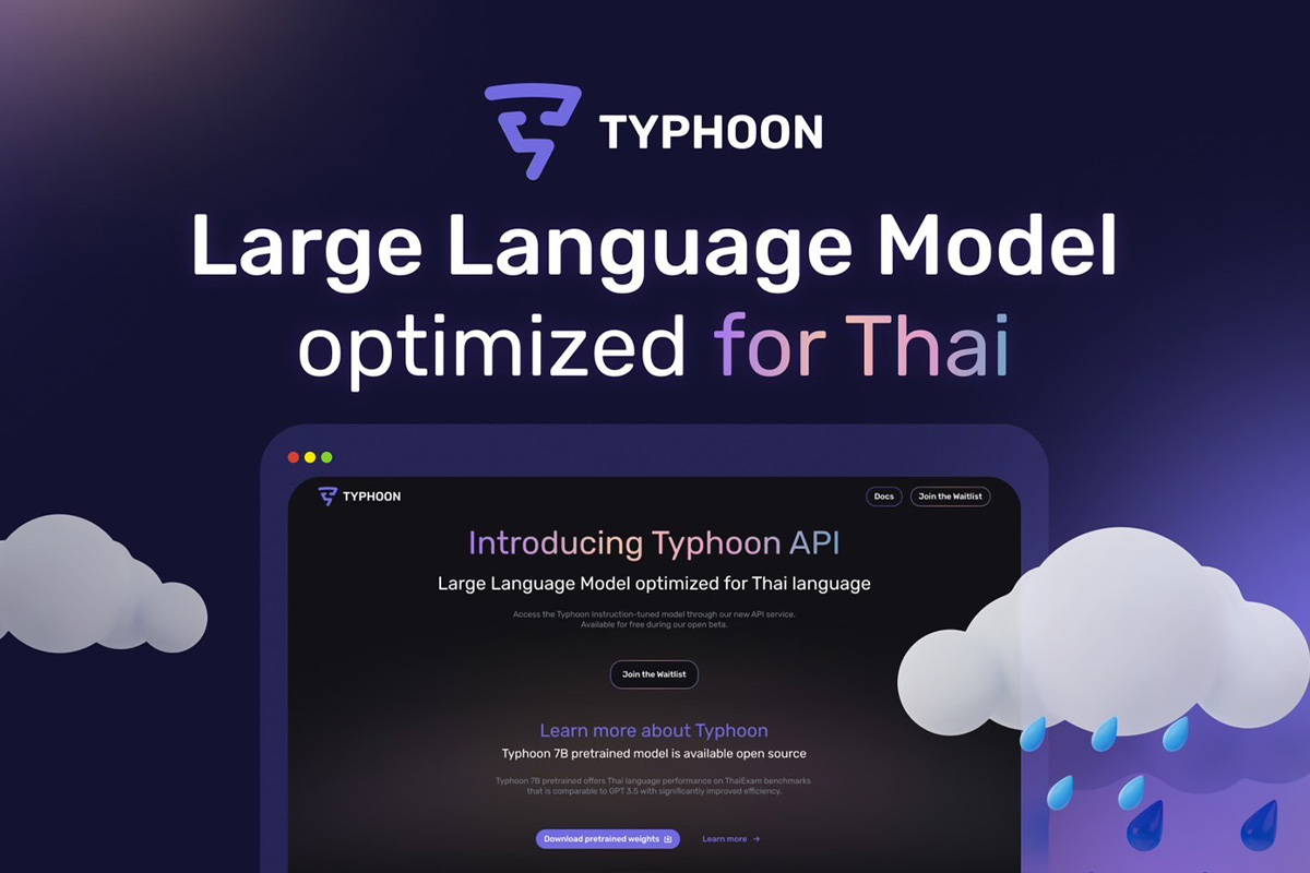 SCB 10X unveils a high-performance large language model "Typhoon" optimized for Thai | SCBX